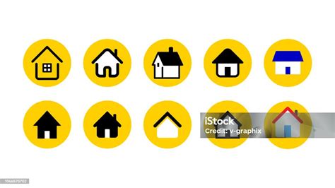 집과 집 아이콘 세트입니다 벡터 일러스트 레이 션 이미지입니다 집에 대한 스톡 벡터 아트 및 기타 이미지 집 상징 아이콘 Istock