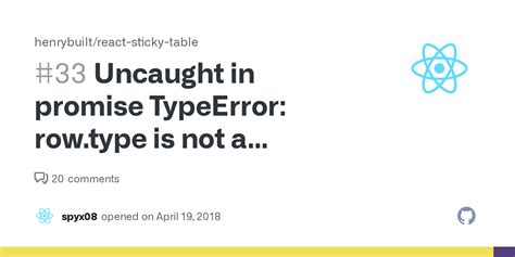 Uncaught In Promise Typeerror Rowtype Is Not A Constructor · Issue