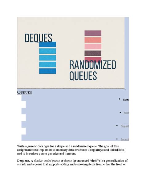 Queues Coursea Queue Queues Spec Faq Project Submit Write A Generic