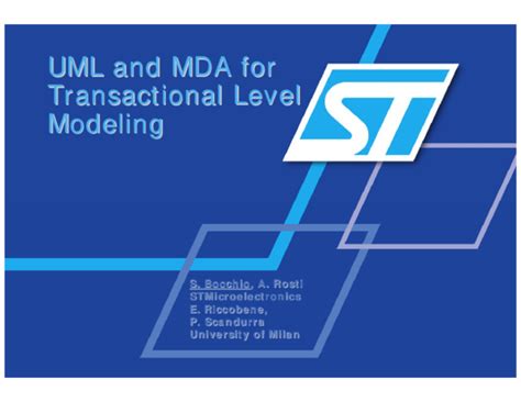 Pdf Uml And Mda For Transactional Level Modeling