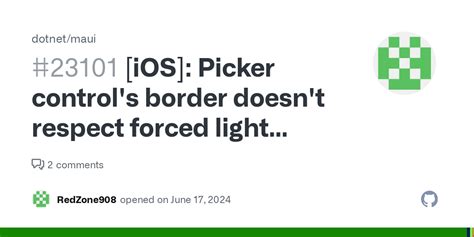 Ios Picker Controls Border Doesnt Respect Forced Light Mode
