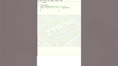 Python Coin Flip Game Learn Randomness In 120 Seconds Youtube