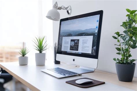 A Minimalist Workspace Featuring A Desktop Computer Keyboard Mouse