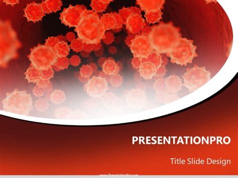 Bacterial Flow PowerPoint Template Background In Medical Healthcare PowerPoint Ppt Slide