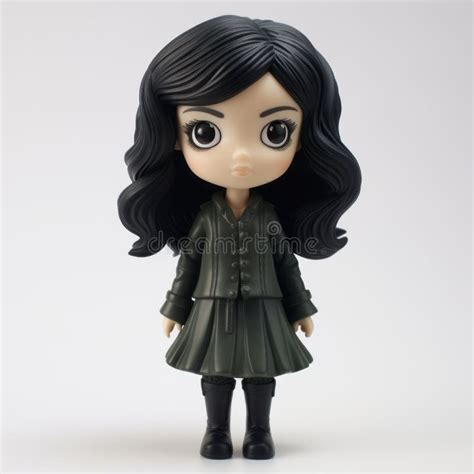 Riley Vinyl Toy Stylistic Manga Character With Tiffany Doll In Black