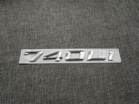 Chrome Shiny Silver Abs Number Letters Word Car Trunk Badge Emblem Letter Decal Sticker For Bmw