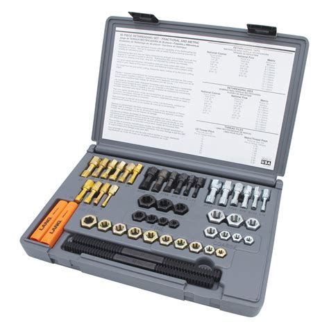 Lang Tools® 971 48 Piece Saemetric Thread Restorer Kit