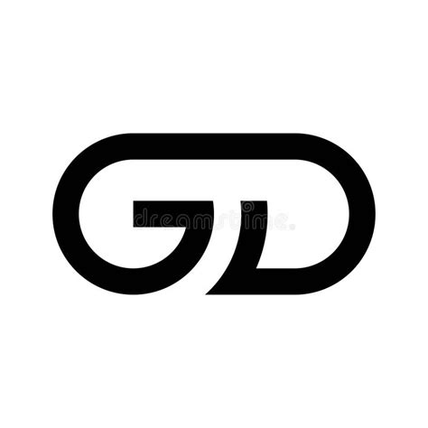 Gd Letter Logo Vector Icon Illustration Stock Vector Illustration Of