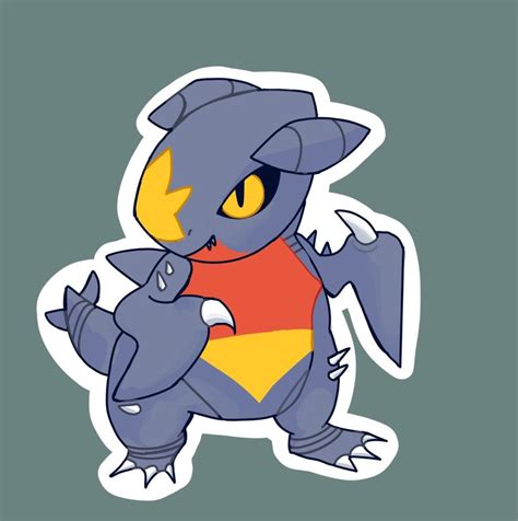 Garchomp Chibi Sticker Pokémon Etsy New Zealand