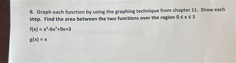 Solved Graph Each Function By Using The Graphing Technique