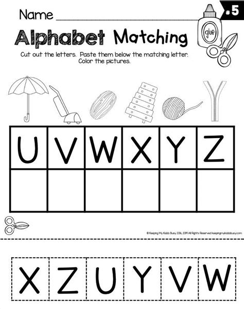 Free Printable Cut And Paste Alphabet Worksheets Artofit