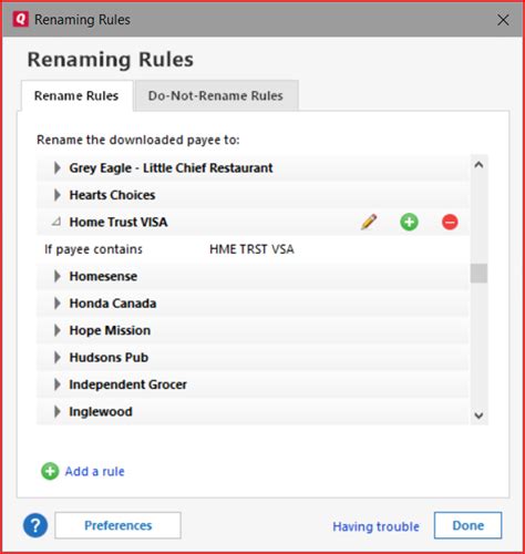 Renaming Rules Are Not Being Applied On Transaction Import Only On One Account — Quicken