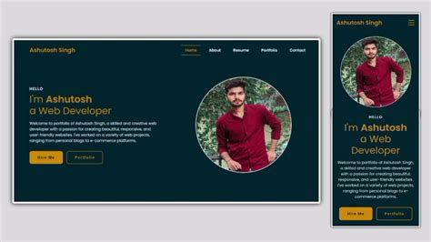 Learn How To Create A Responsive Portfolio Website Using Html And Css Ashutosh Kumar Posted