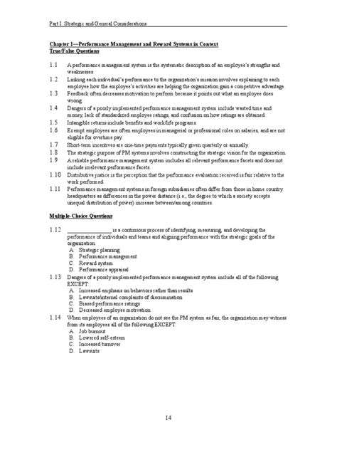 Chapter 1 Performance Management Pdf Performance Management Performance Appraisal