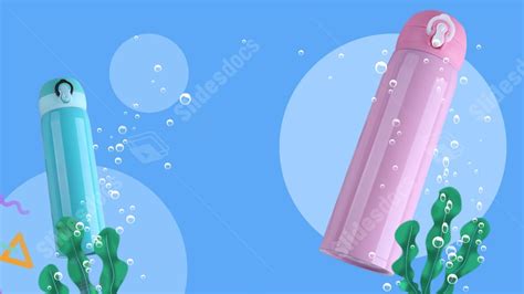 Blue Season Promotion Coffee Cup Cute Powerpoint Background For Free