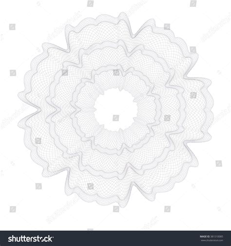 Guilloche Pattern Rosette Certificate Play Money เวกเตอร์สต็อก ปลอด