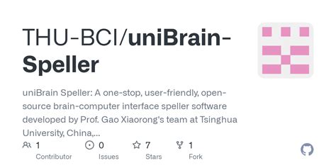Github Thu Bciunibrain Speller Unibrain Speller A One Stop User Friendly Open Source