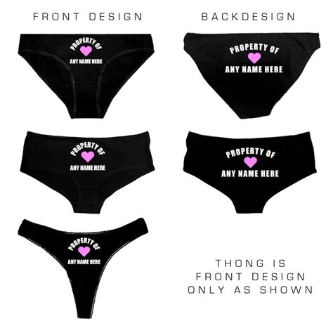 Bdsm Property Of Any Name Knickers Panties Daddy Knickers Etsy Israel
