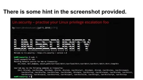 Linux Privilege Escalation With Lin Security PPT