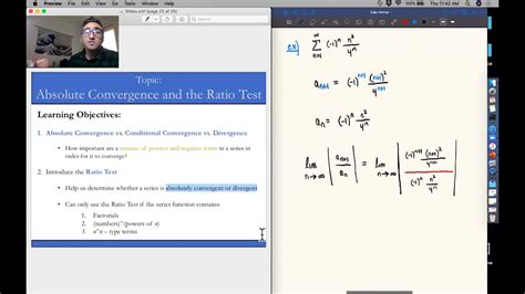 Pre Class Video Absolute Vs Conditional Convergence And The Ratio Test 2 2 Youtube