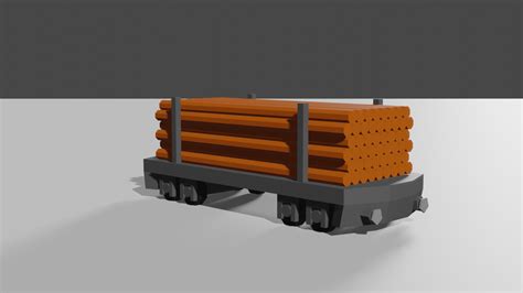 Wagon With Plastic Pipes 3d Model Turbosquid 2113868