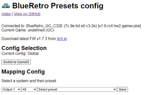 BlueRetro BLE Web Config User Manual Darthcloud BlueRetro Wiki GitHub