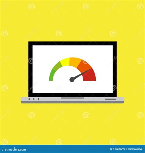 Website Speed Loading Time Web Browser With Speedometer Test Showing