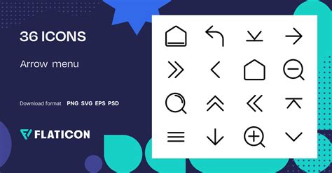 Arrow Menu Icon Pack 36 SVG Icons