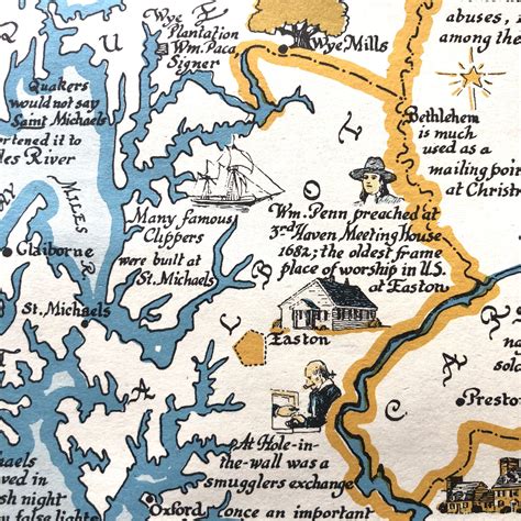 Historical Map Of The Maryland Eastern Shore The Chesapeake Bay