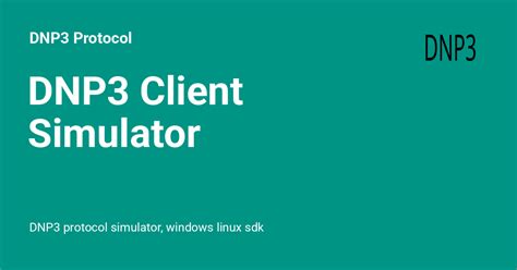Dnp3 Client Simulator Dnp3 Protocol