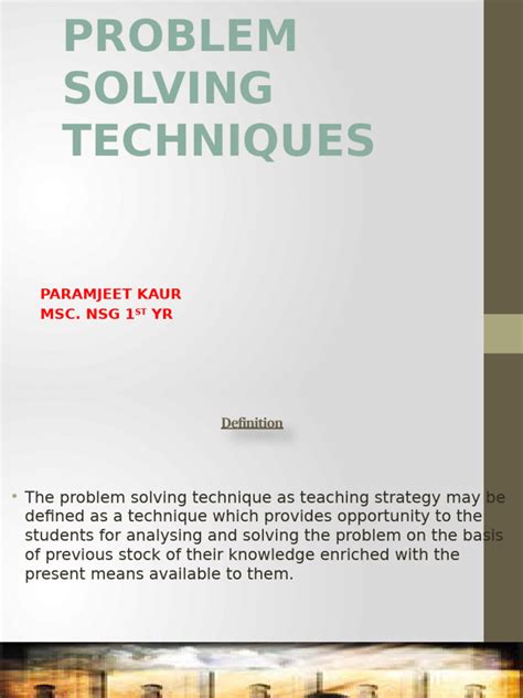 Problem Solving Technique Pdf Inductive Reasoning Hypothesis