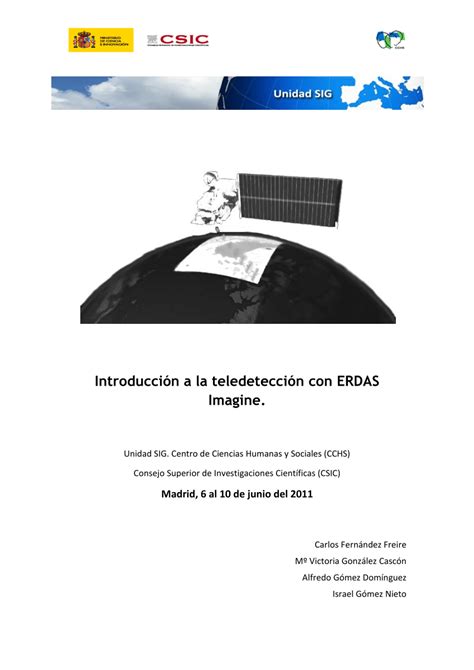 PDF Introducción a la teledetección con ERDAS Imagine