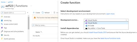 Unable To Create Function In Function App Microsoft Qanda