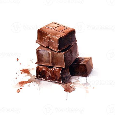 Watercolor Sweet Chocolate Illustration 23853526 Png