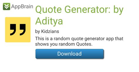 Quote Generator By Aditya For Android Free App Download