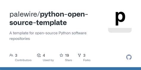 Github Palewirepython Open Source Template A Template For Open