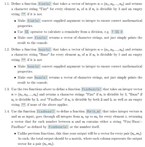 Solved Define A Function Fizz N That Takes A Vector Chegg