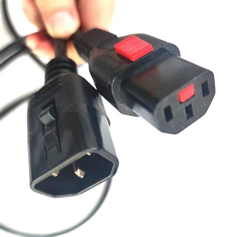 Sjt Svt 1 5mm2 Dual Locking C13 To C14 Lock Power Extension Cord C14 To C13 And Power Cord