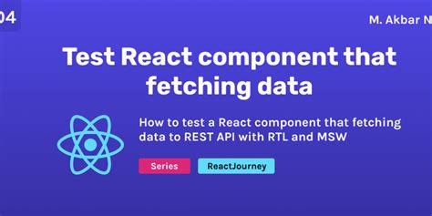 Test React Component That Fetching Data Dev Community