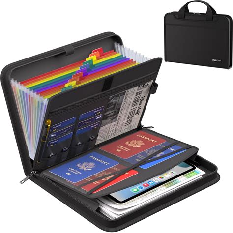 Accordion File Organizer Fireproof Expanding File Folder With Multi Pockets 13 Colorful Pockets