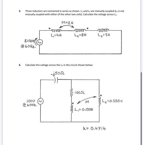 Solved 5 Three Inductors Are Connected In Series As Shown Chegg Com