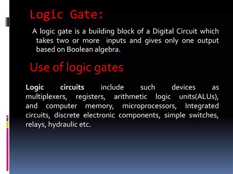 Presentation On Logic Gate Pptx Programming Languages Computing
