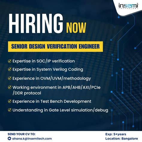 Dv Dv Sv Uvm Ovm Ddr Verilog Pcie Job Job Ahana K