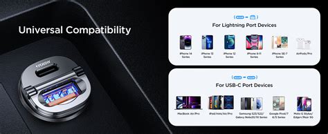 Pack W Usb C Car Charger Mini Metal Usb C Car Charger Adapter Fast Charging Pd W Qc W