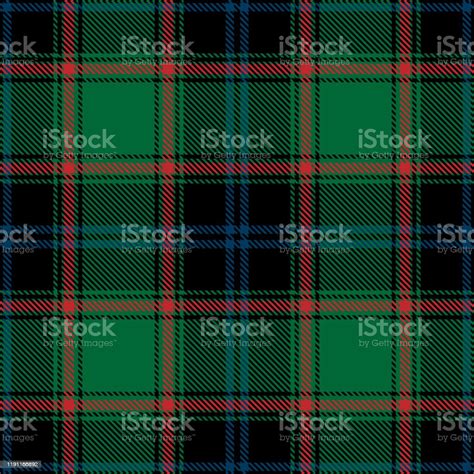 타탄 격자 무늬 원활한 패턴 녹색 빨간 검은 선 직물 질감 녹색 배경 스코틀랜드 케이지 새해 크리스마스 장식 벡터 일러스트 타탄 체크무늬에 대한 스톡 벡터 아트 및 기타