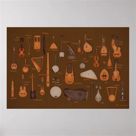 String Musical Instruments Poster Zazzle
