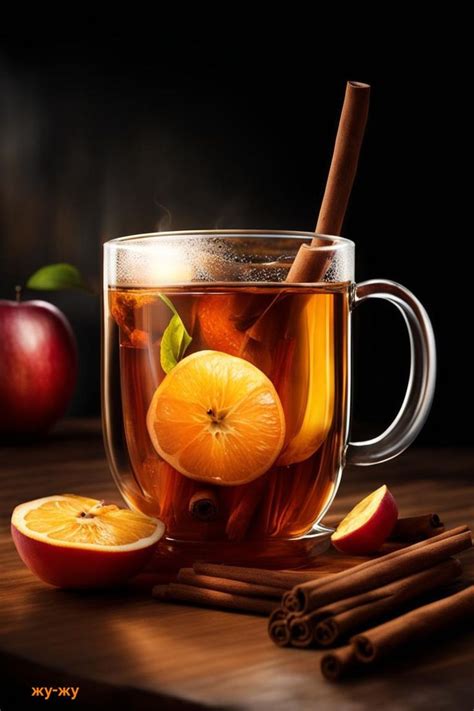 чай яблочный с апельсином и корицей Чай Напитки Чашка кофе