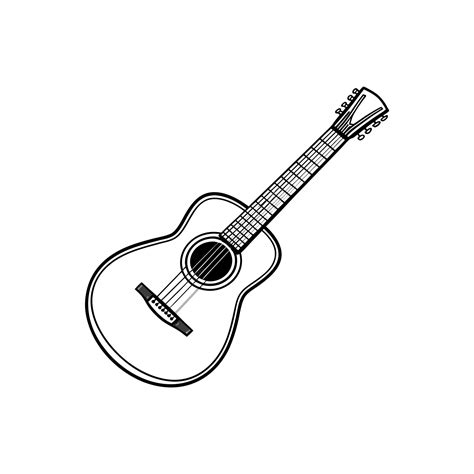 Acoustic Guitar Clipart Isolated Vector Illustration Premium Ai