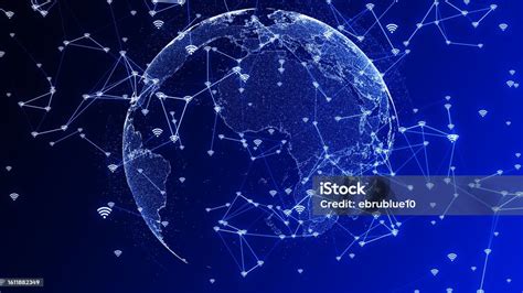세계 지도 배경입니다 지구 주위의 미래 지향적인 글로벌 연결 0명에 대한 스톡 사진 및 기타 이미지 0명 3차원 형태 가리키기 Istock