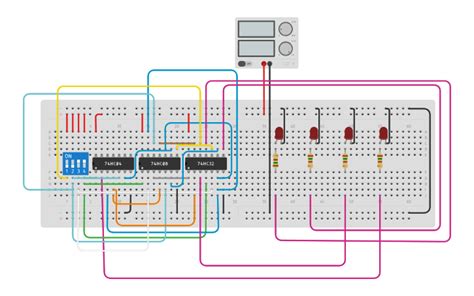 Circuit Design Bcd To Excess 3 Code Converter Tinkercad